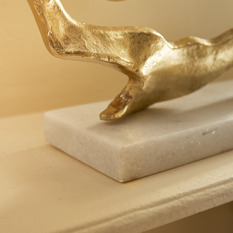 Joss & Main Pepita Golden Drift Abstract Sculpture & Reviews | Wayfair