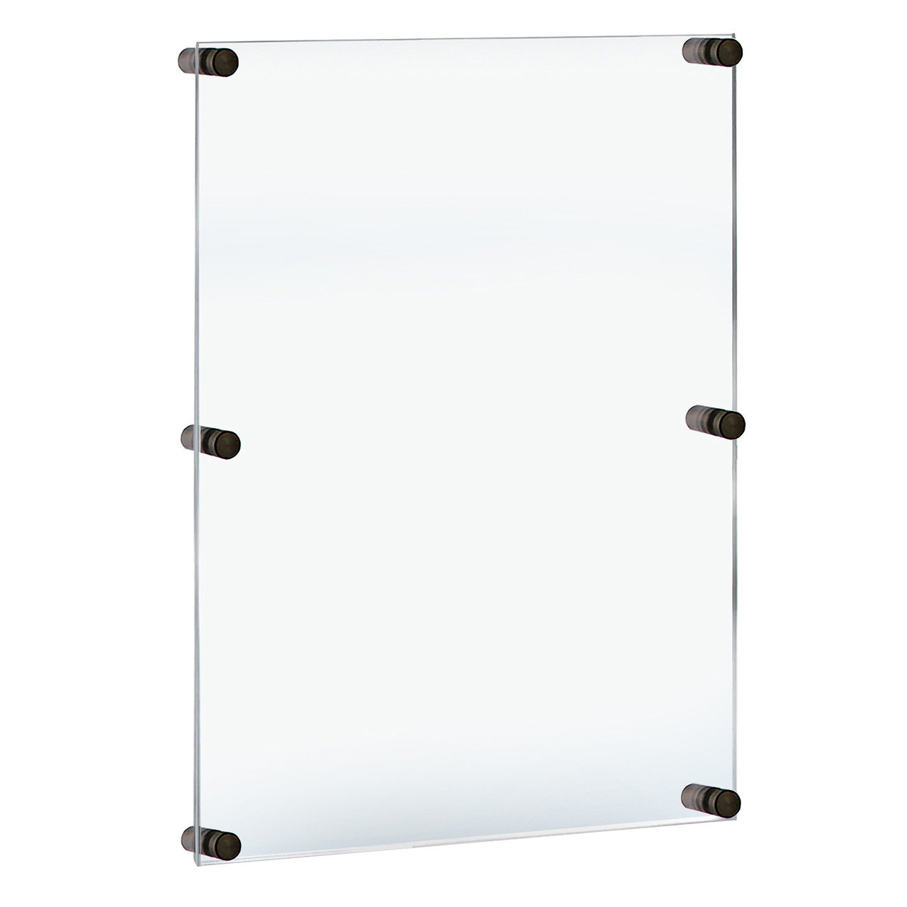 Azar Displays Floating Acrylic Wall Frame with Black Stand Off Caps: 30 ...