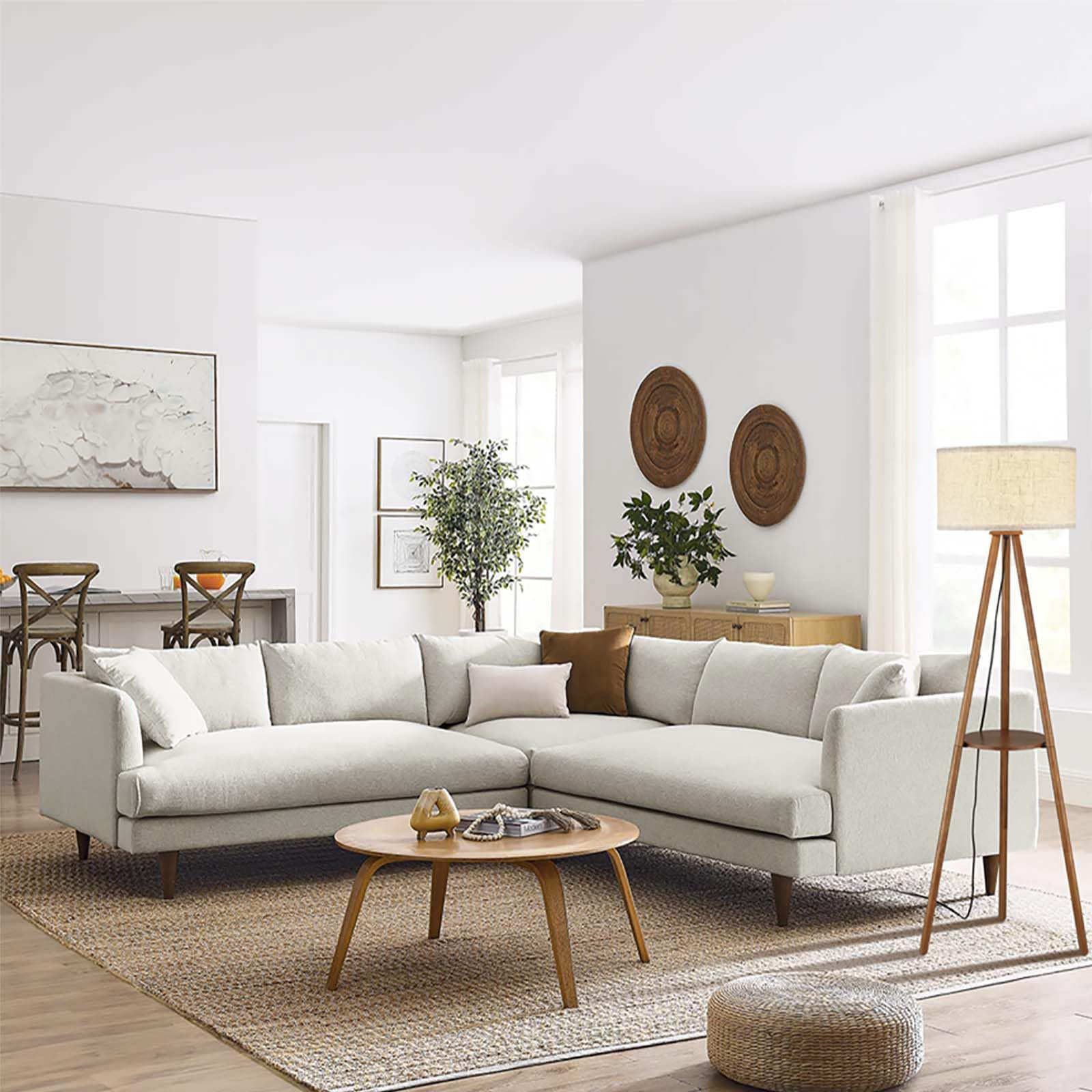 George Oliver Lampe trépied avec étagères Safford Boho - Wayfair Canada