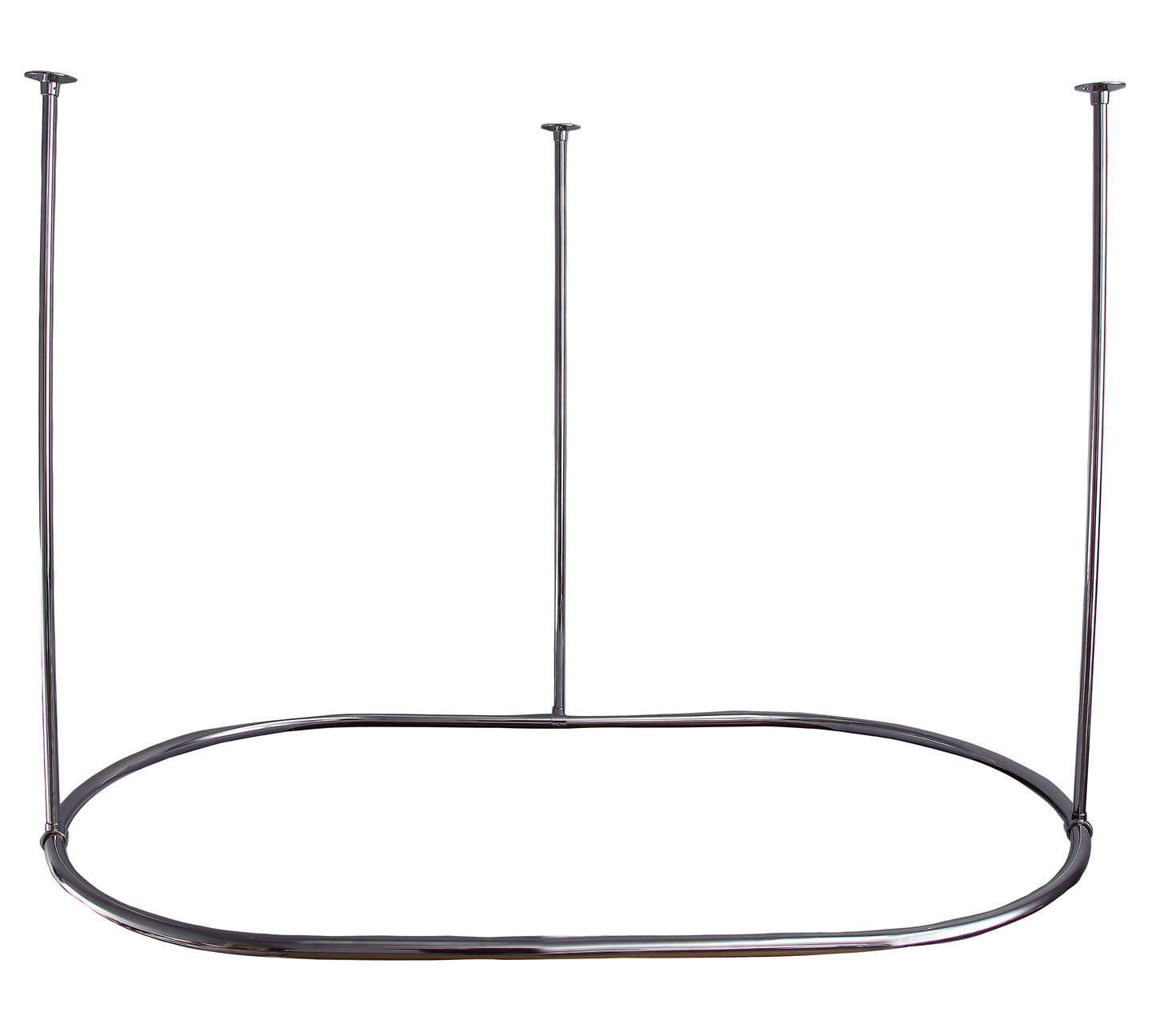 Barclay 54'' Oval Shaped Fixed Shower Curtain Rod | Wayfair