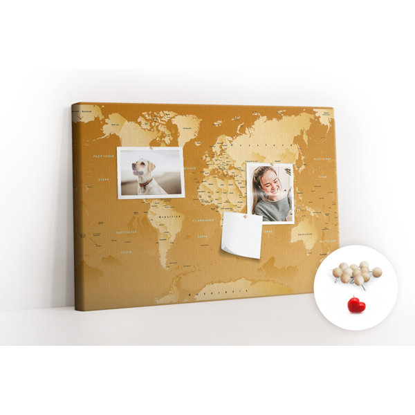 East Urban Home Wall Mounted bulletin board print decorative wall pin ...
