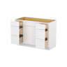 Furinno Shaker Two Drawer Stack Bath Vanity Cabinet without Top, Ready ...