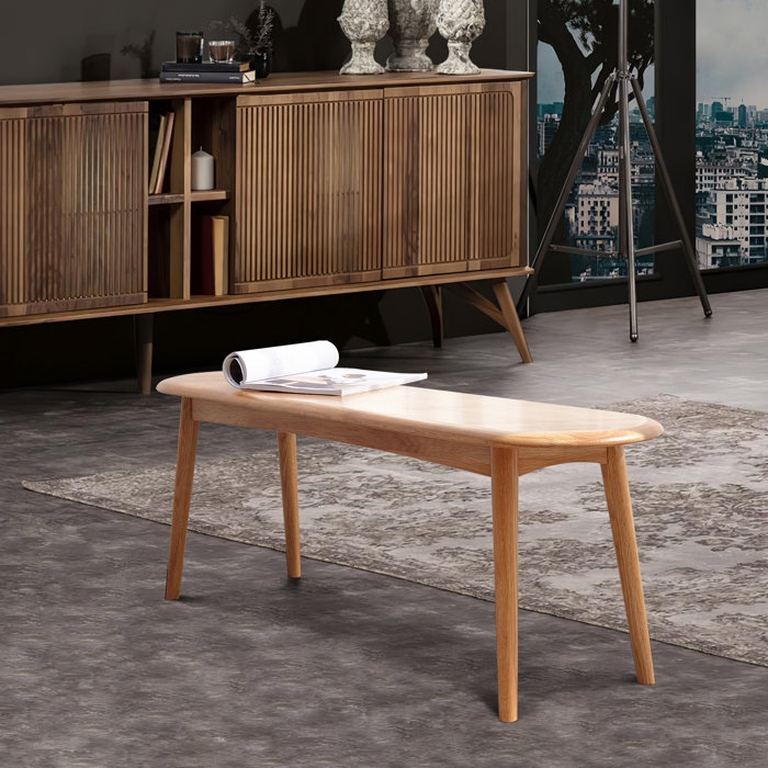 Wade Logan® Passendale Solid Wood Bench & Reviews | Wayfair