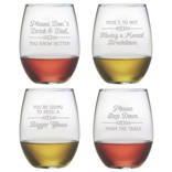 Susquehanna Glass Flocking Ridiculous Assortment 4 - Piece 21oz. Glass ...