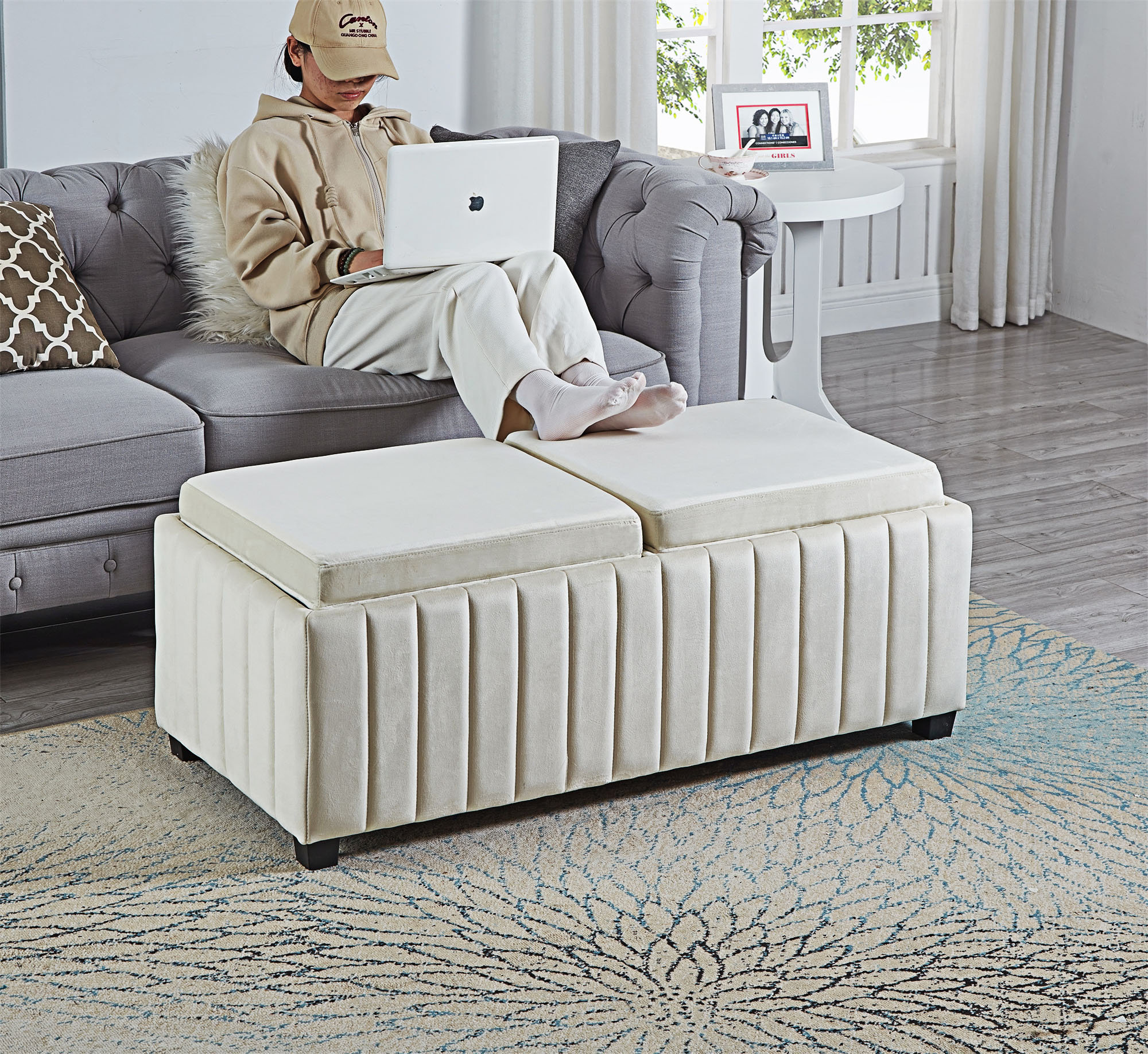 Ebern Designs Storage Ottoman Bench Coffee Table - Wayfair Canada