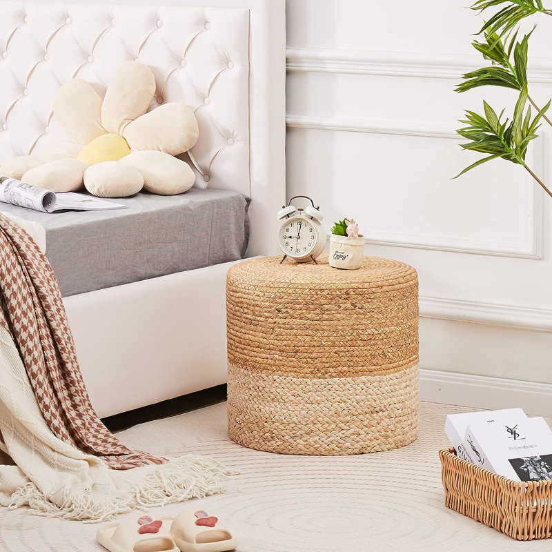 Bay Isle Home™ Onaway 18" WIde Round Pouf Ottoman "& Reviews" | Wayfair