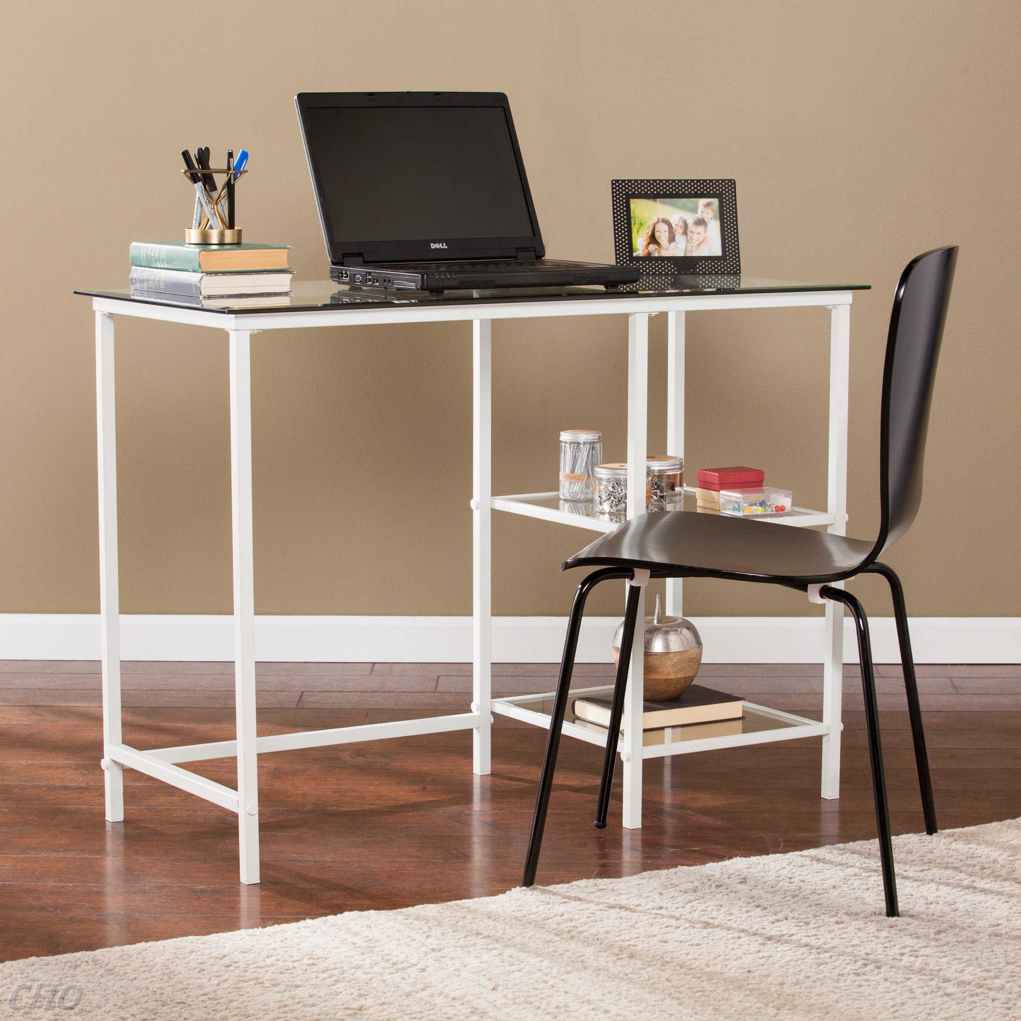 Latitude Run® Layton Metal/Glass Student Desk | Wayfair