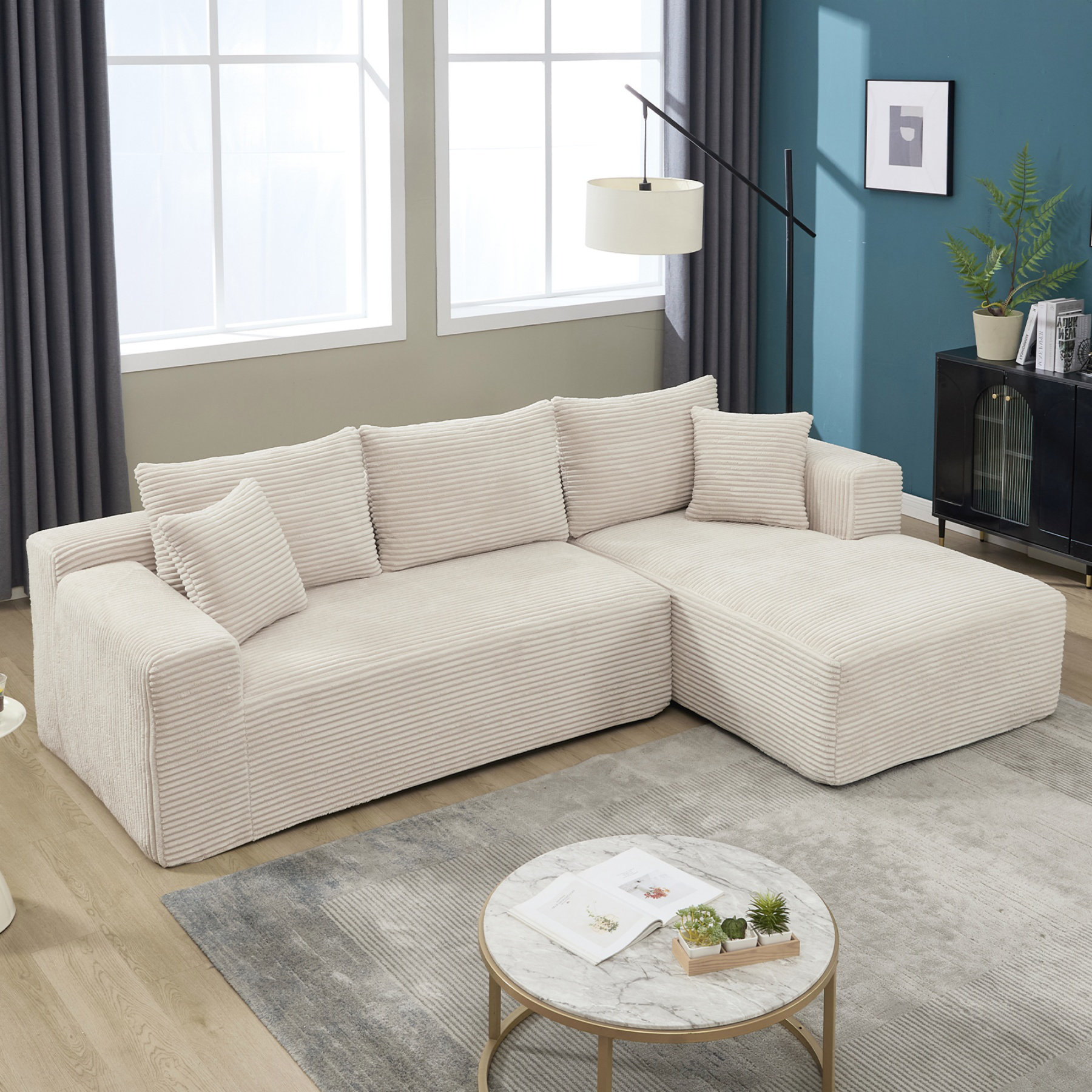 Mercer41 Modular Sectional Sofa With L-Shape Design, Memory Foam ...