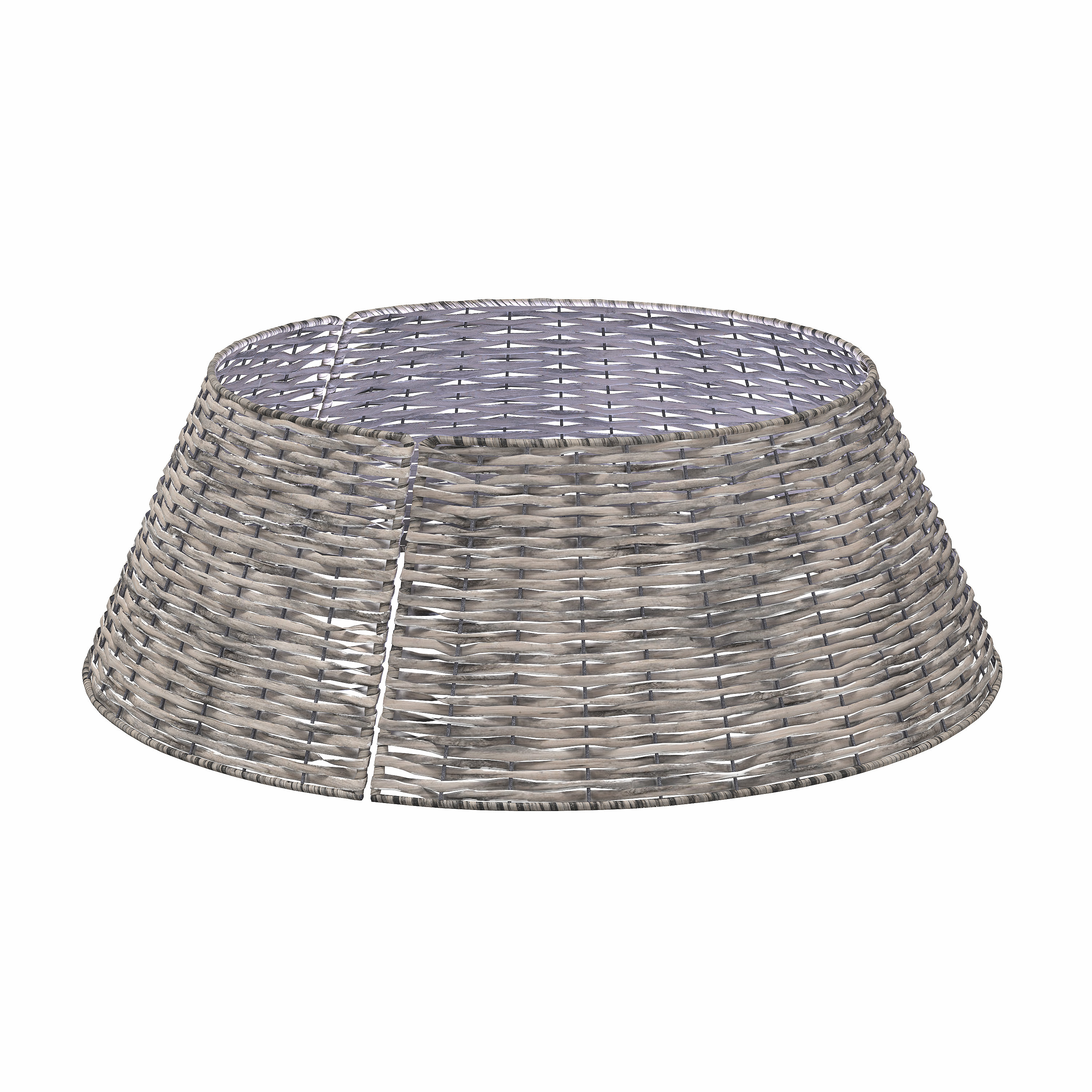 Charles Bentley Medium 25cm Grey Wicker Christmas Tree Skirt | Wayfair.co.uk