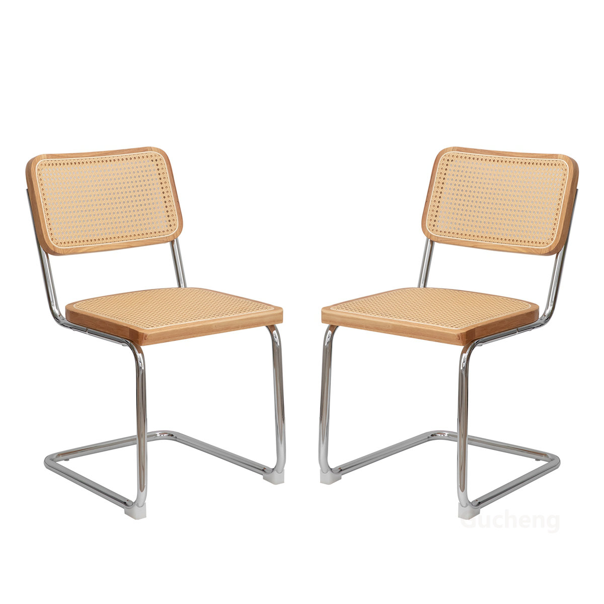 Union Rustic Dining Chairs Set of 2, Velvet Rattan Side Accent Chairs ...