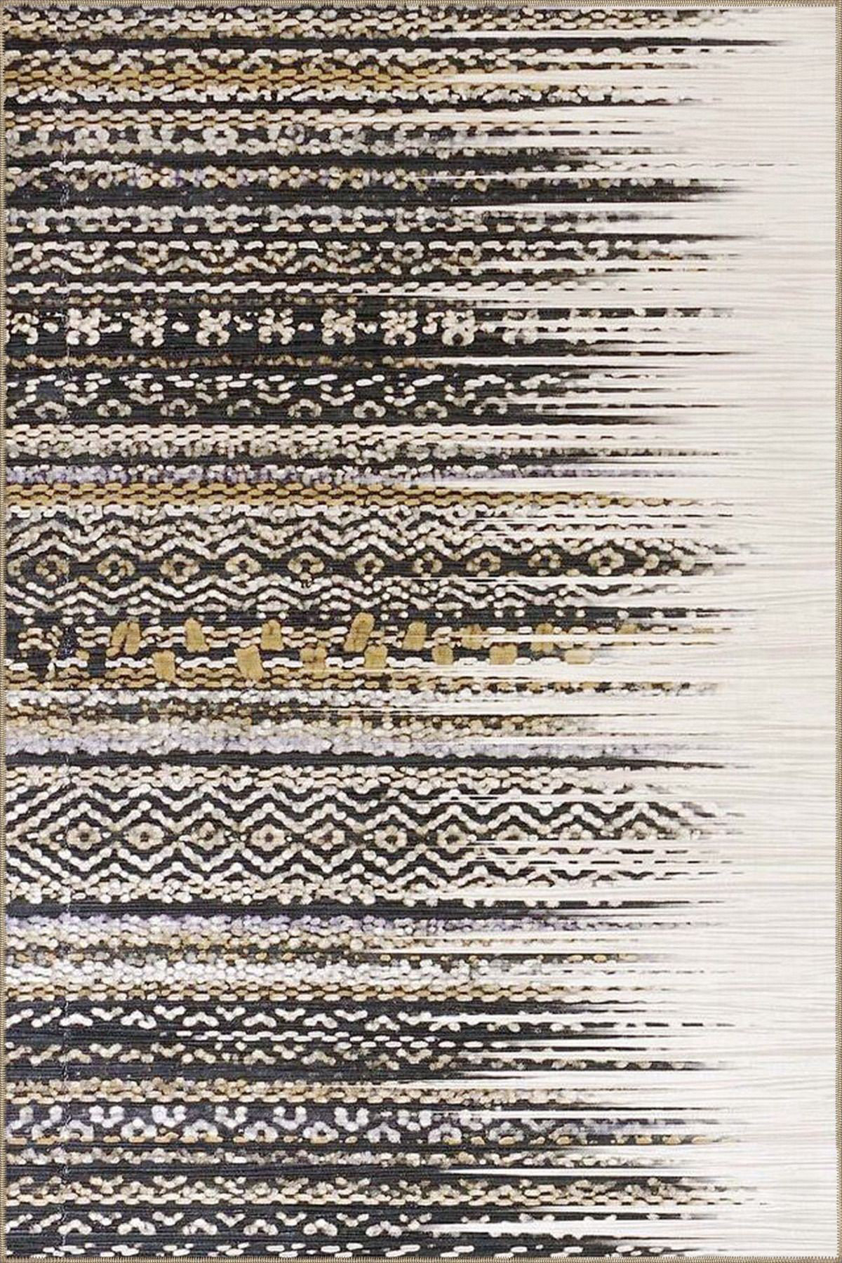 Hokku Designs Cross Embroidered Fluffy Texture Woven Base Washable Area ...