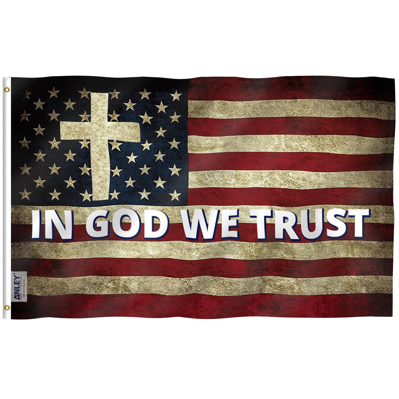 ANLEY Alwitt God We Trust Flag Religion Jesus Christian Flags Polyester ...