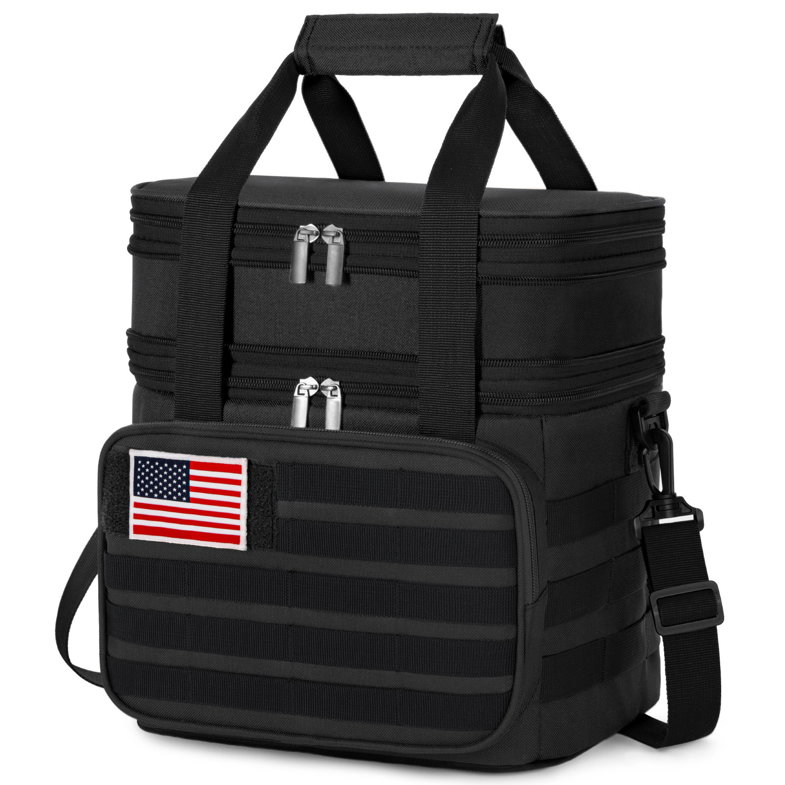 17 Stories Double Deck Tactical Lunch Box, Expandable Leakproof ...