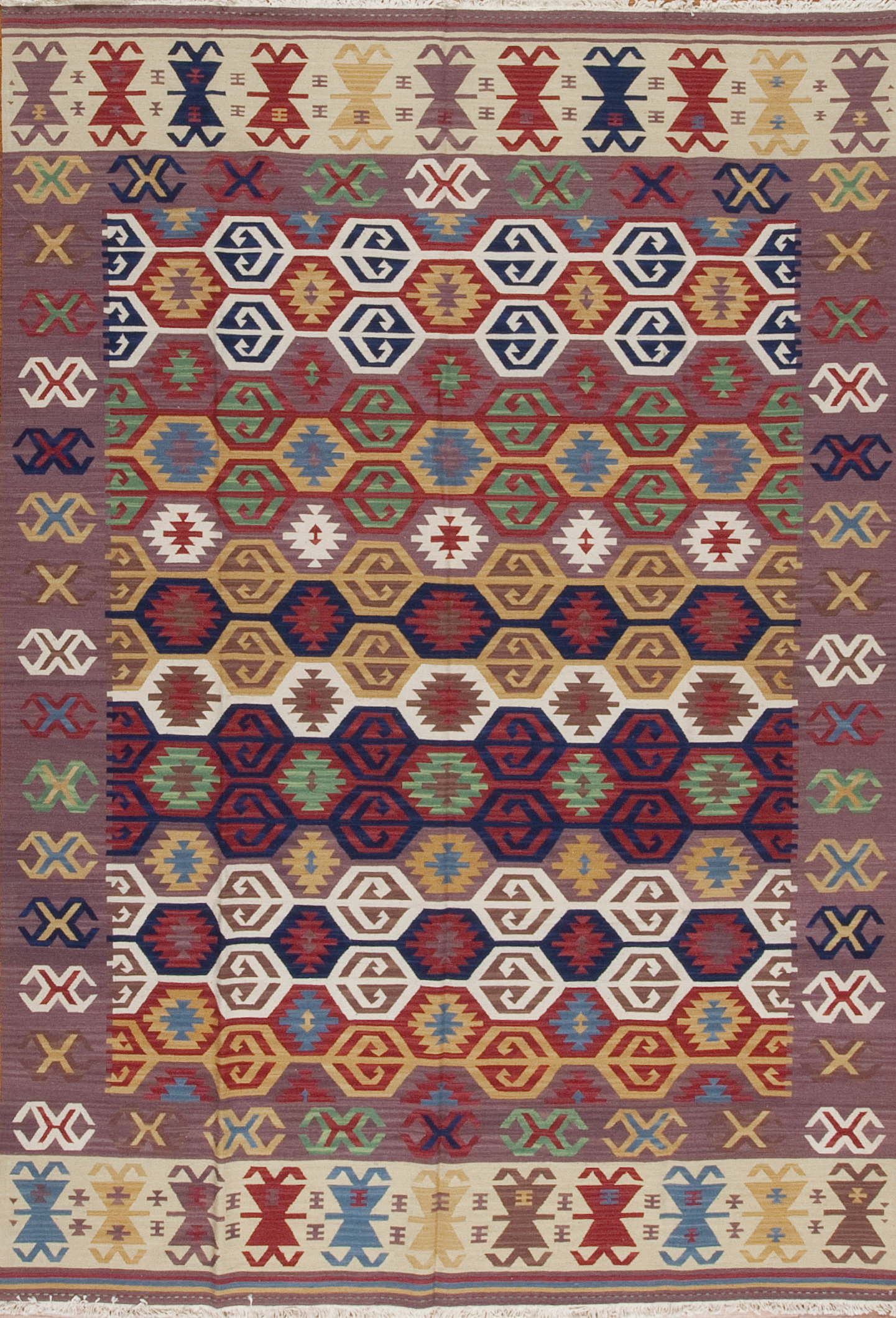 Samad Rugs Rio Grande Southwestern Hand-Woven wool/cotton Brown/Yellow ...