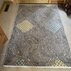 The Twillery Co.® Merriam Geometric Handmade Tufted Wool Teal Area Rug ...