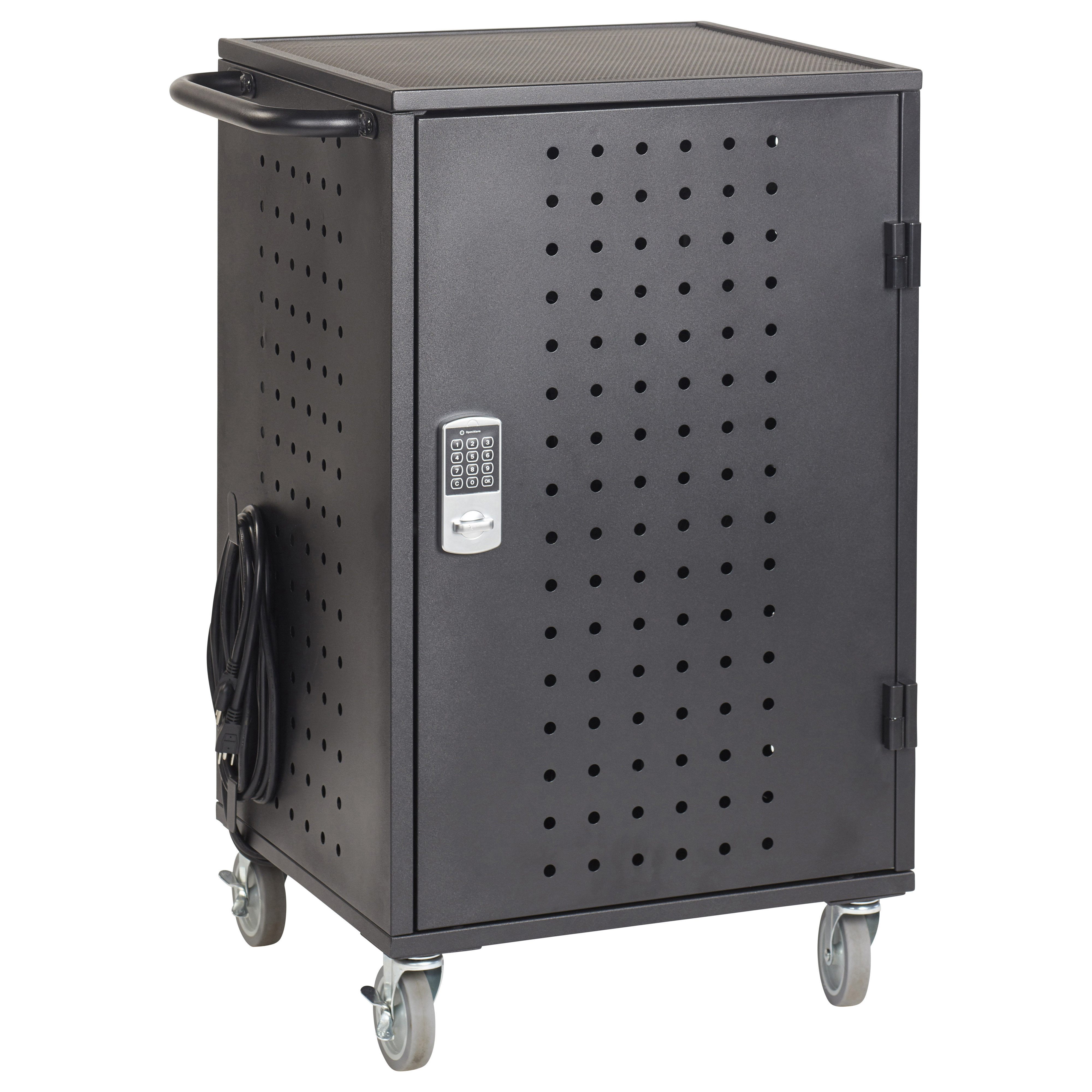 ECR4Kids 30-Bay Charging Cart, Classroom Storage, Black | Wayfair