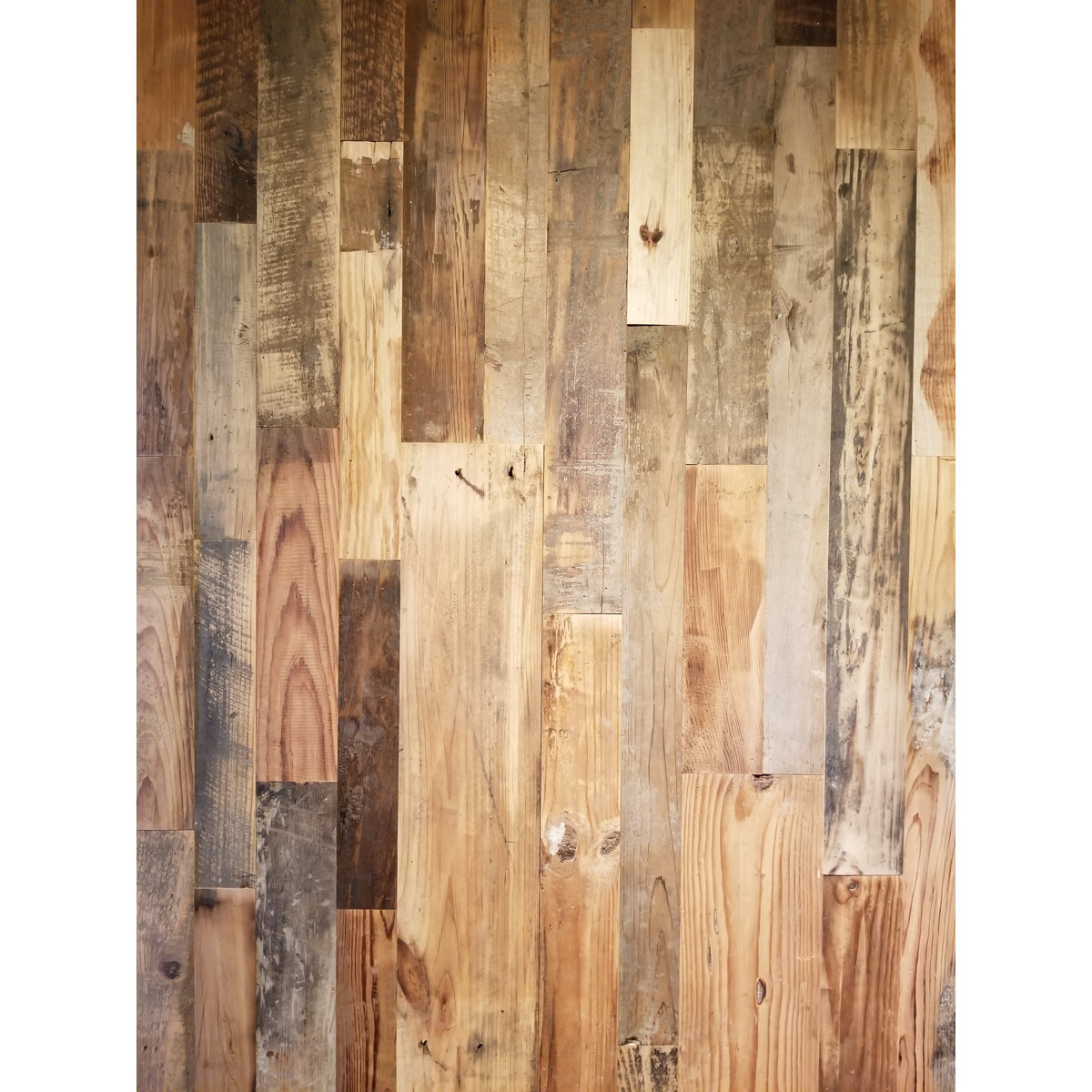 Heirloum Reclaimed Wood Wall Paneling in Tan & Reviews | Wayfair