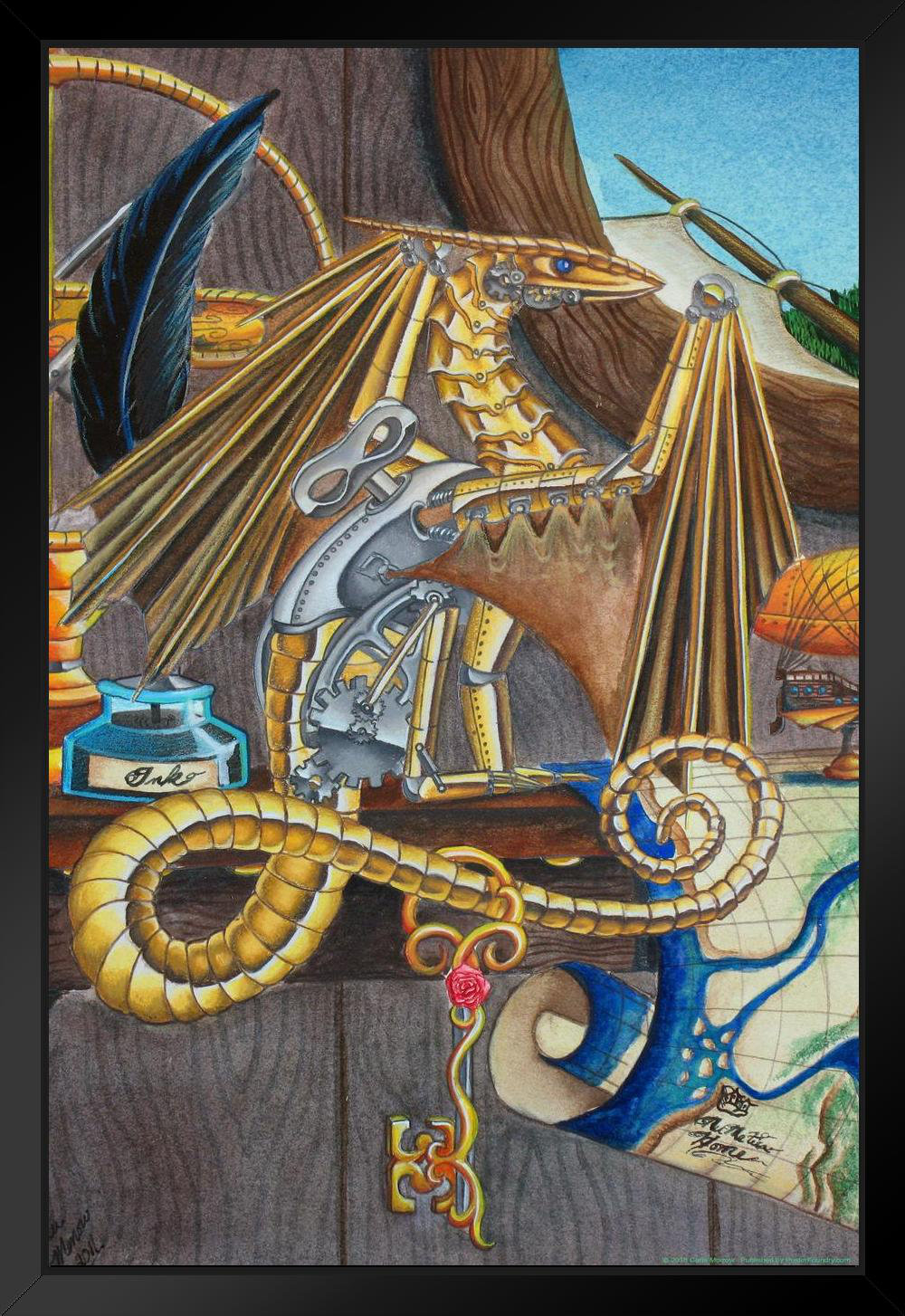 Trinx The Key By Carla Morrow Robotic Treasure Calligraphy Golden ...