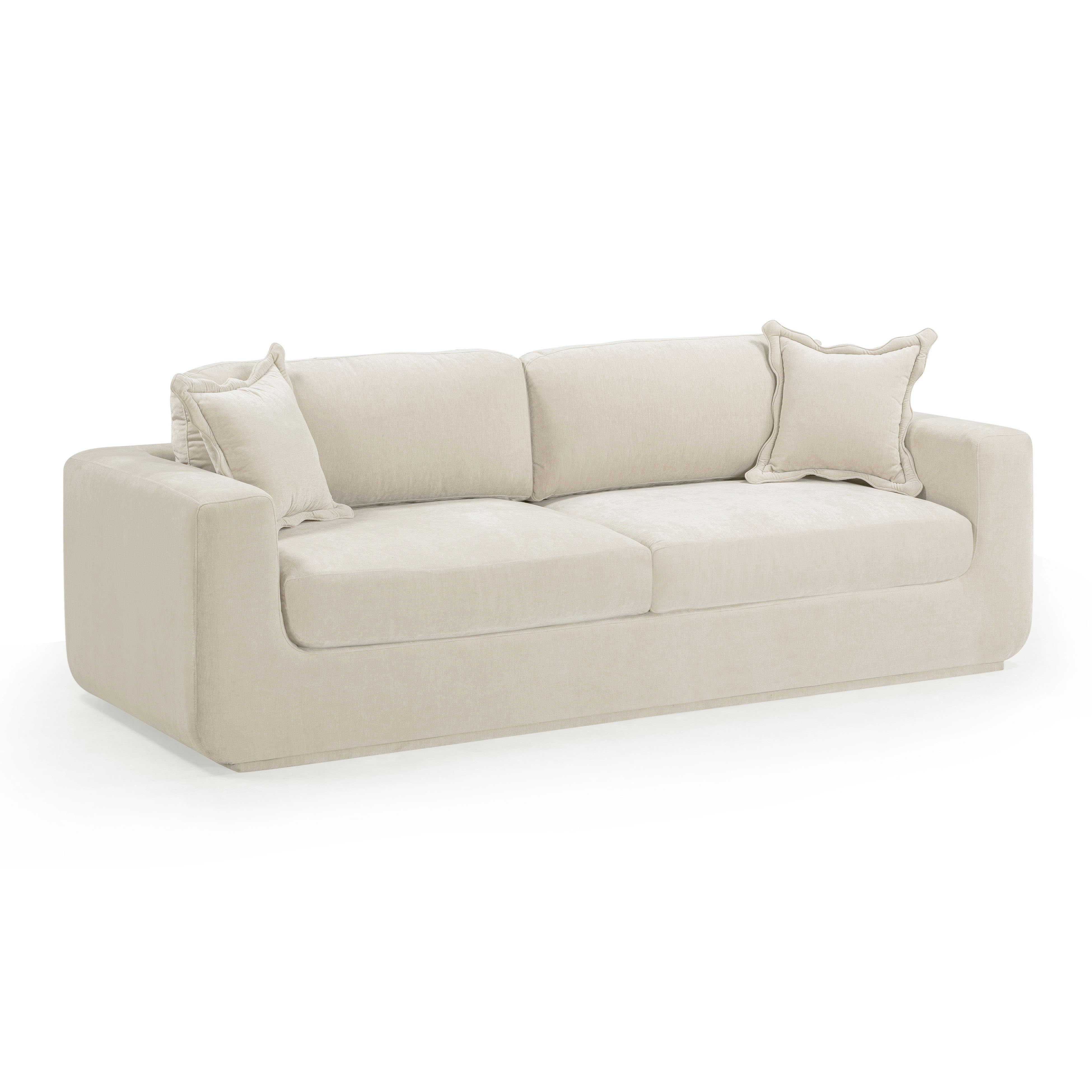 TOV Furniture Miri Cream Upcycled Washed Velvet Sofa - Wayfair Canada