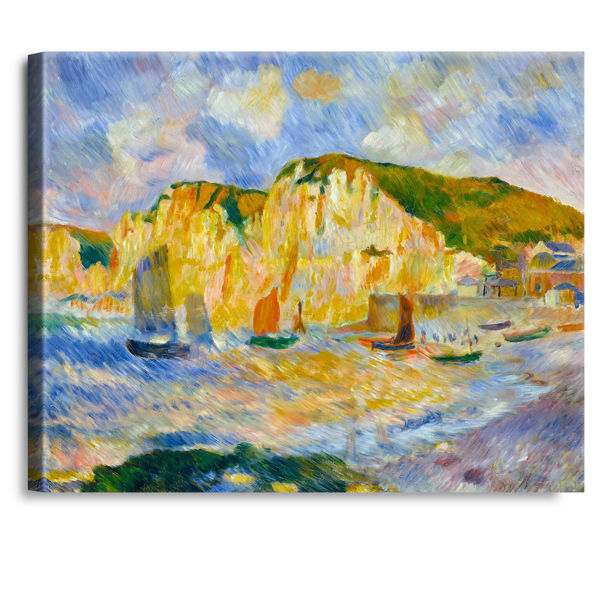 Alcott Hill® Sea and Cliffs by Pierre-Auguste Renoir Painting ...