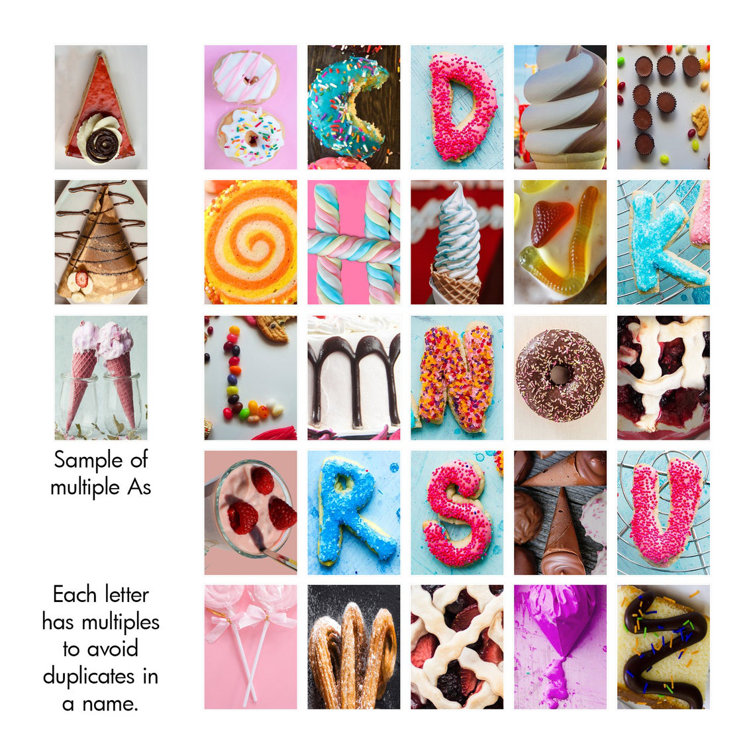 Ebern Designs Sweets & Candy Name Art - Personalized Gift | Wayfair
