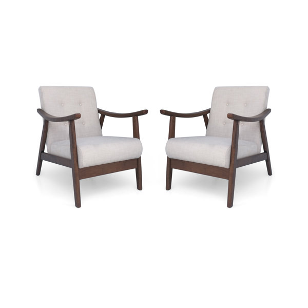 Wade Logan® Banju 25.25" W Tufted Linen Armchair & Reviews | Wayfair