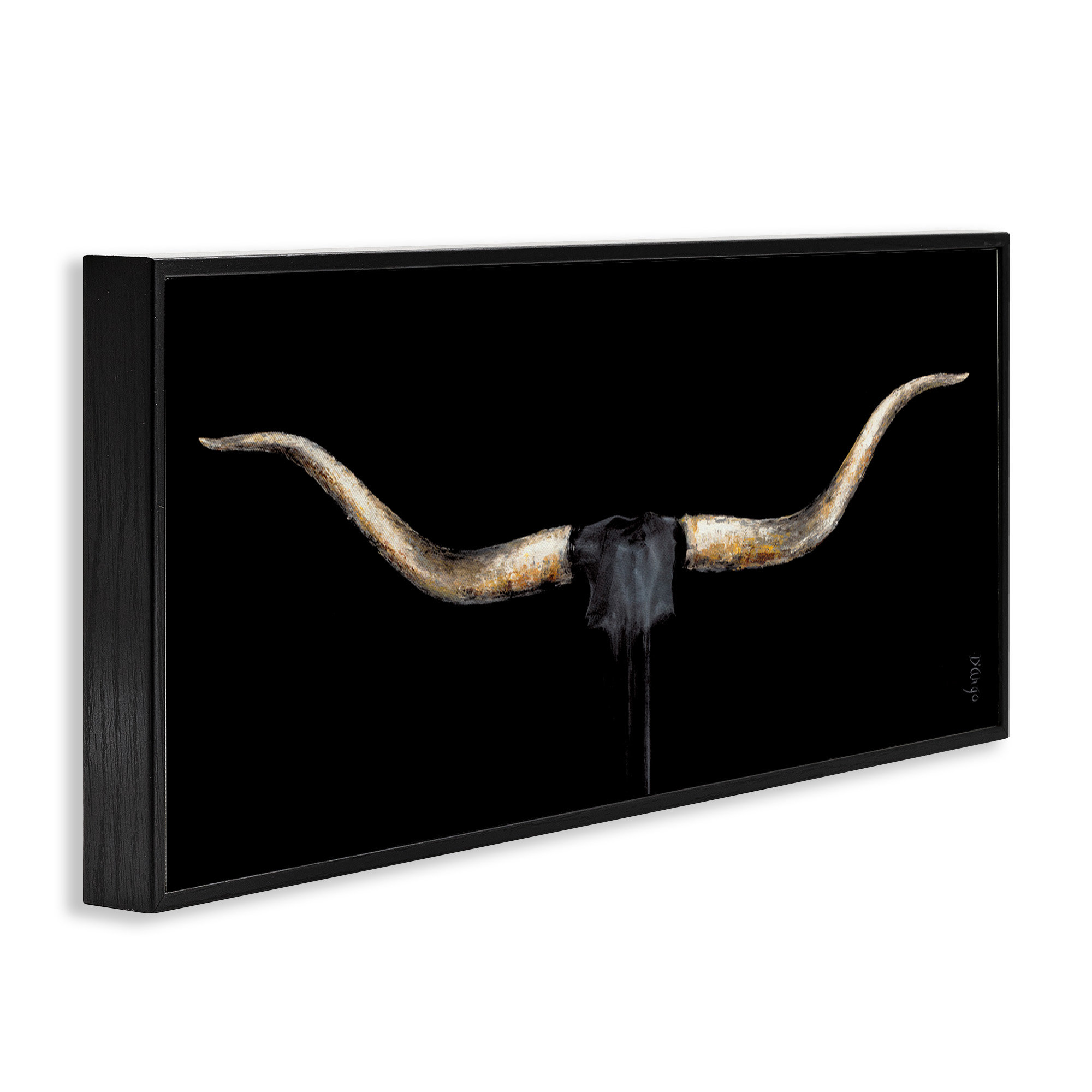 Ophelia & Co. Bull Horns Shadow Animal Painting Giclee Art by Dina D ...
