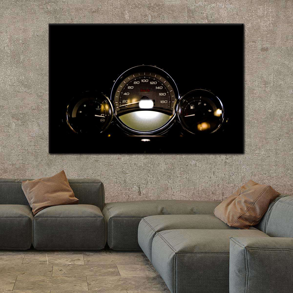 Elephant Stock Motorcycle Speedometer - Wrapped Canvas Print | Wayfair