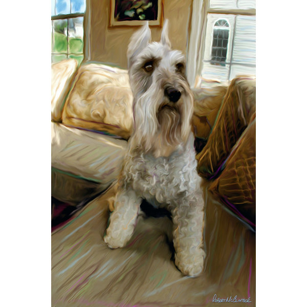 Rosalind Wheeler Schnauzer by Robert McClintock - Wrapped Canvas Art ...