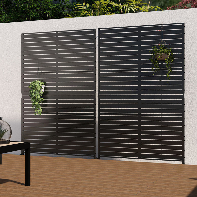 UIXE Tall Series Metal Privacy Screen(Set of Two) - Wayfair Canada