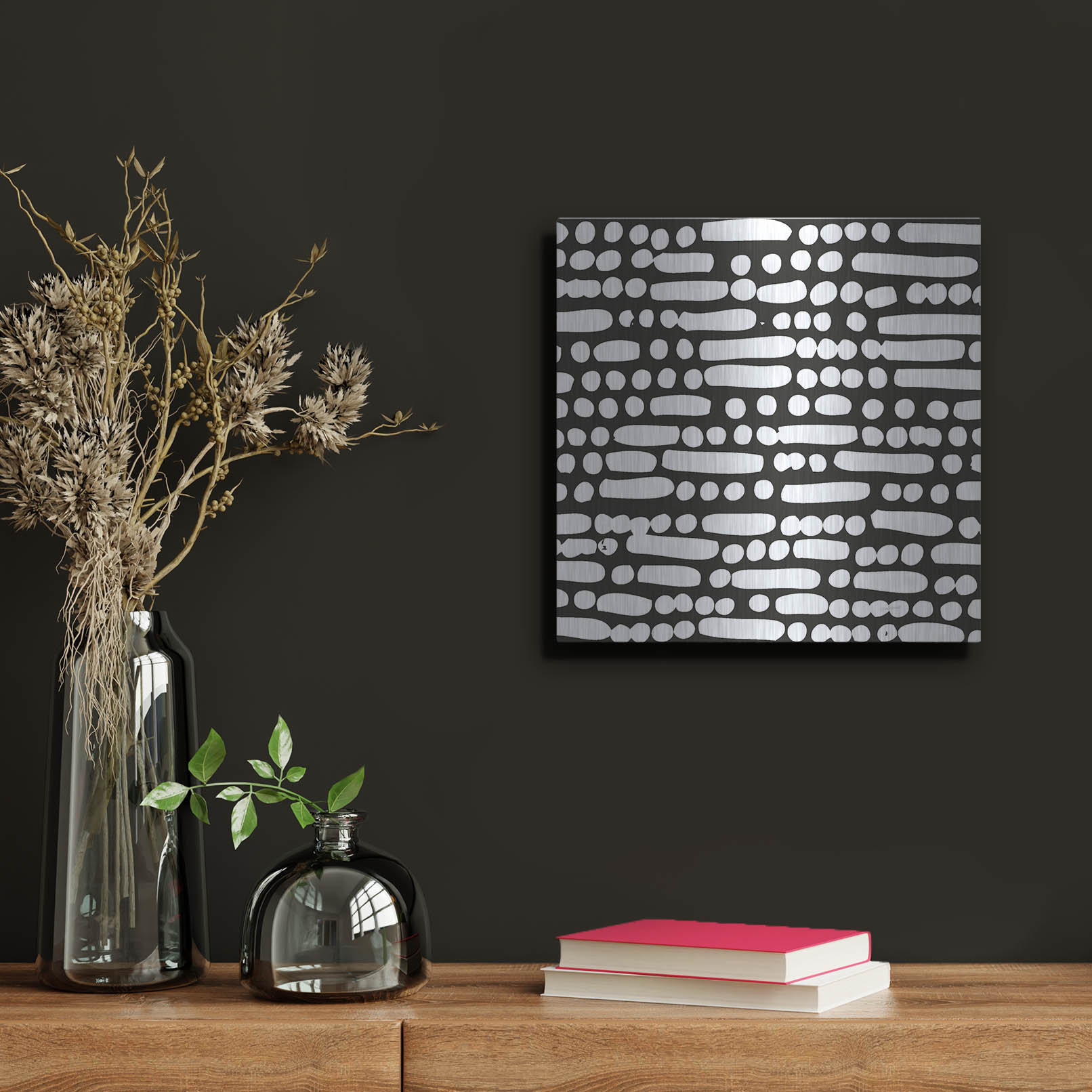 Wrought Studio™ 'Cross Current Square Up 2 Bw' by Cheryl Warrick Metal Wall Art | Wayfair