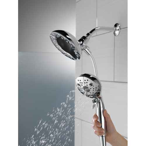 Delta Multi Function Dual Shower Head with In2ition Shower & Reviews ...