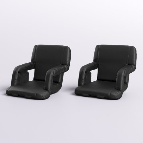 Freeport Park® Reclining Backpack Padded Stadium Chairs-Armrests ...
