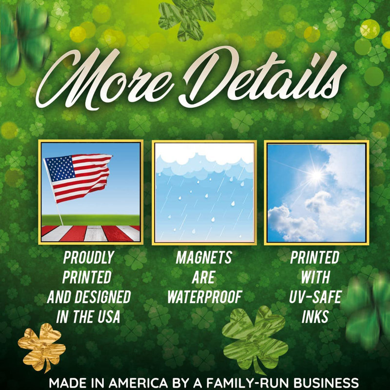 The Holiday Aisle® 18 St Patrick's Day Garage Magnets, Green Shamrocks ...