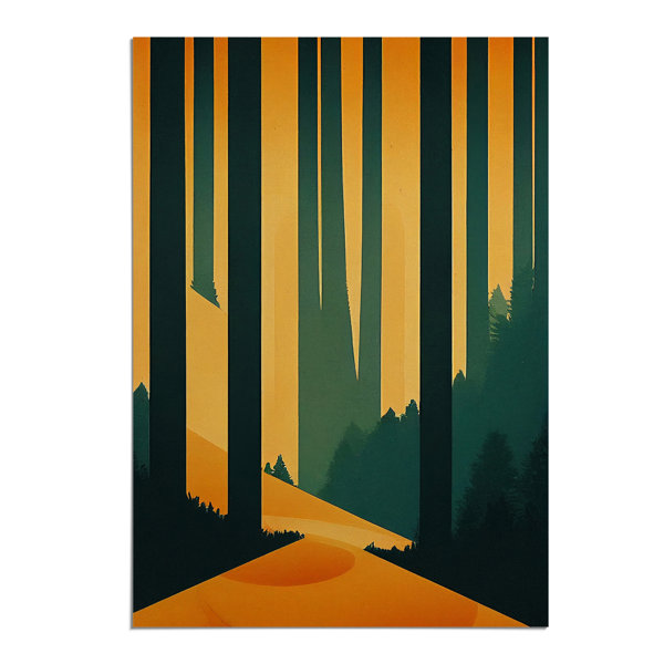 Alpen Home Block Print Forest No.2 - Print | Wayfair.co.uk