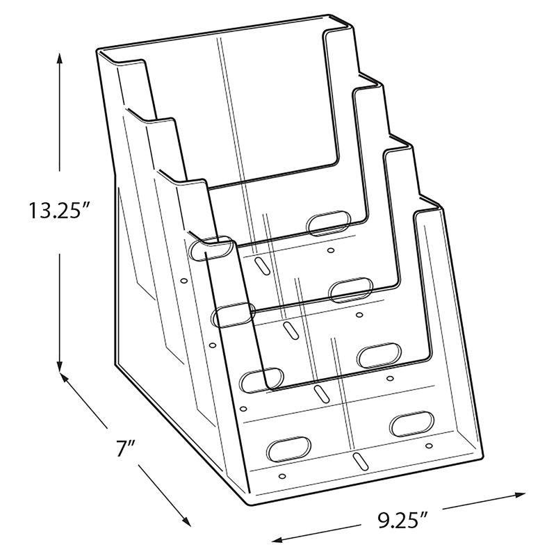 Azar Displays Four-Tier Four-Pocket Letter Sized Brochure Holder | Wayfair