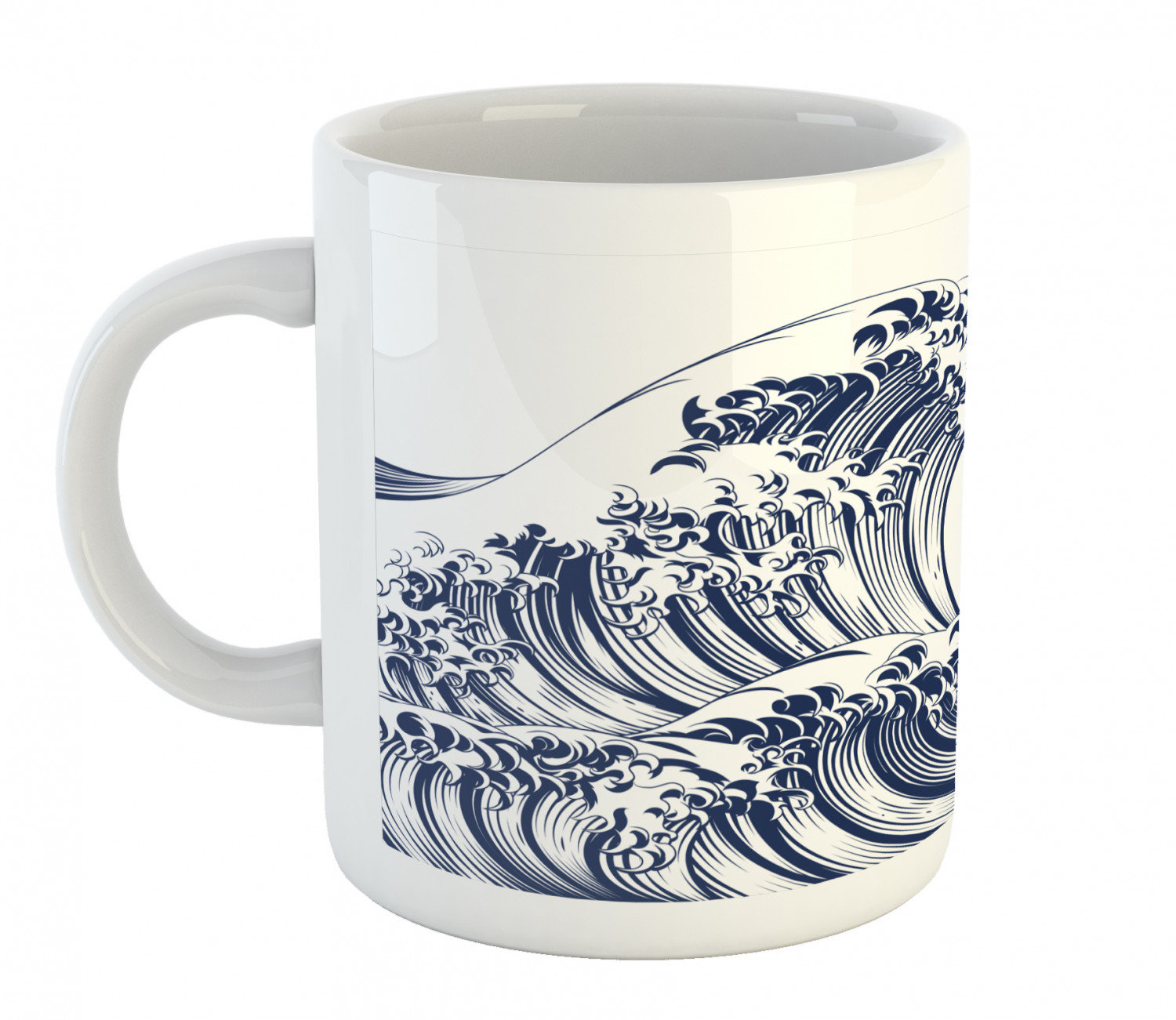 East Urban Home Japanese Wave Coffee Mug | Wayfair