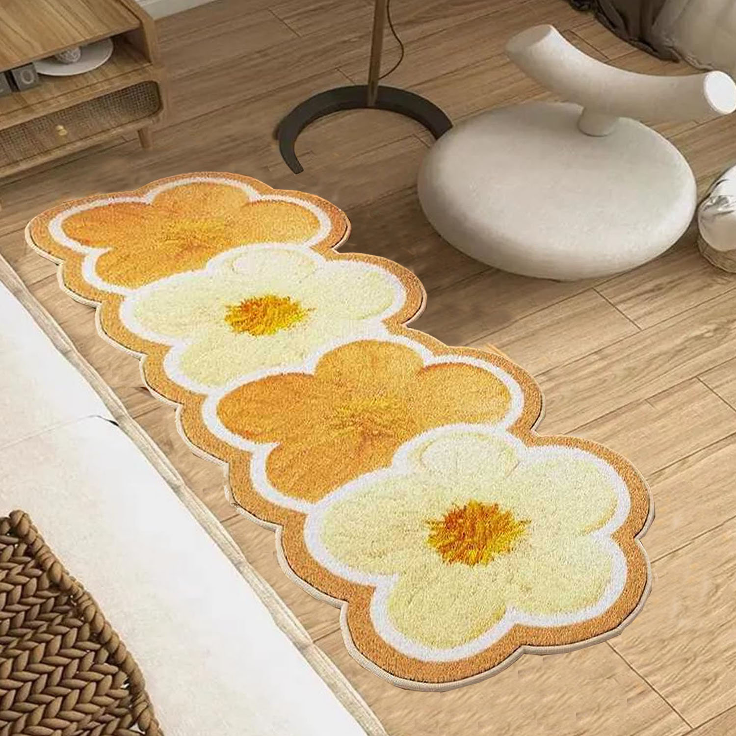 Lark Manor™ Luxury Cartoon Irregular Floral Area Rugs, Fluzzy Plush ...