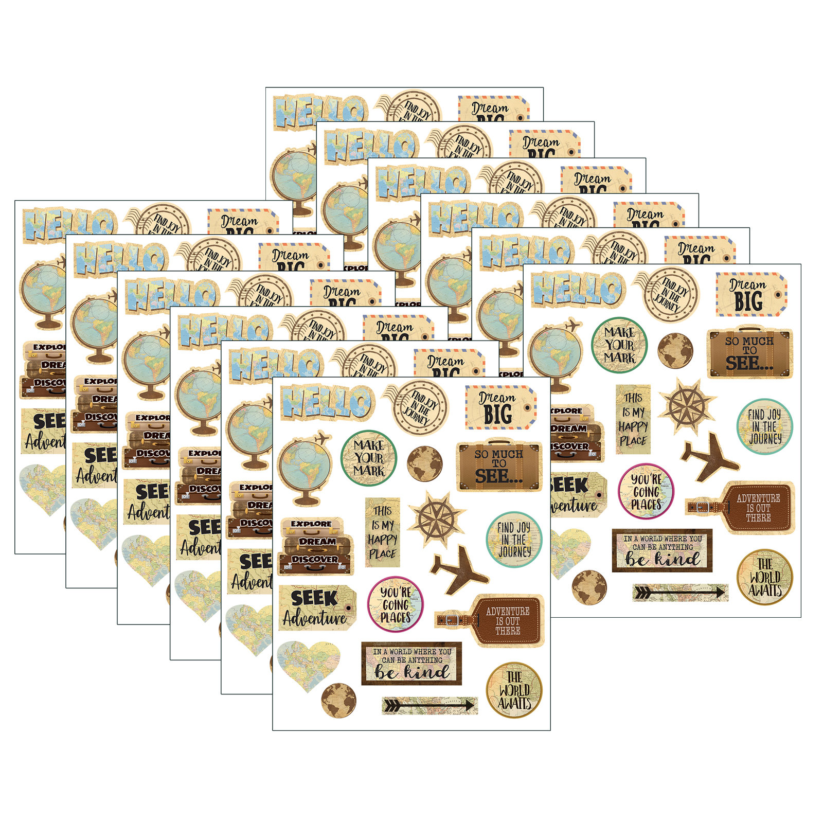 Teacher Created Resources Travel The Map Stickers | Wayfair