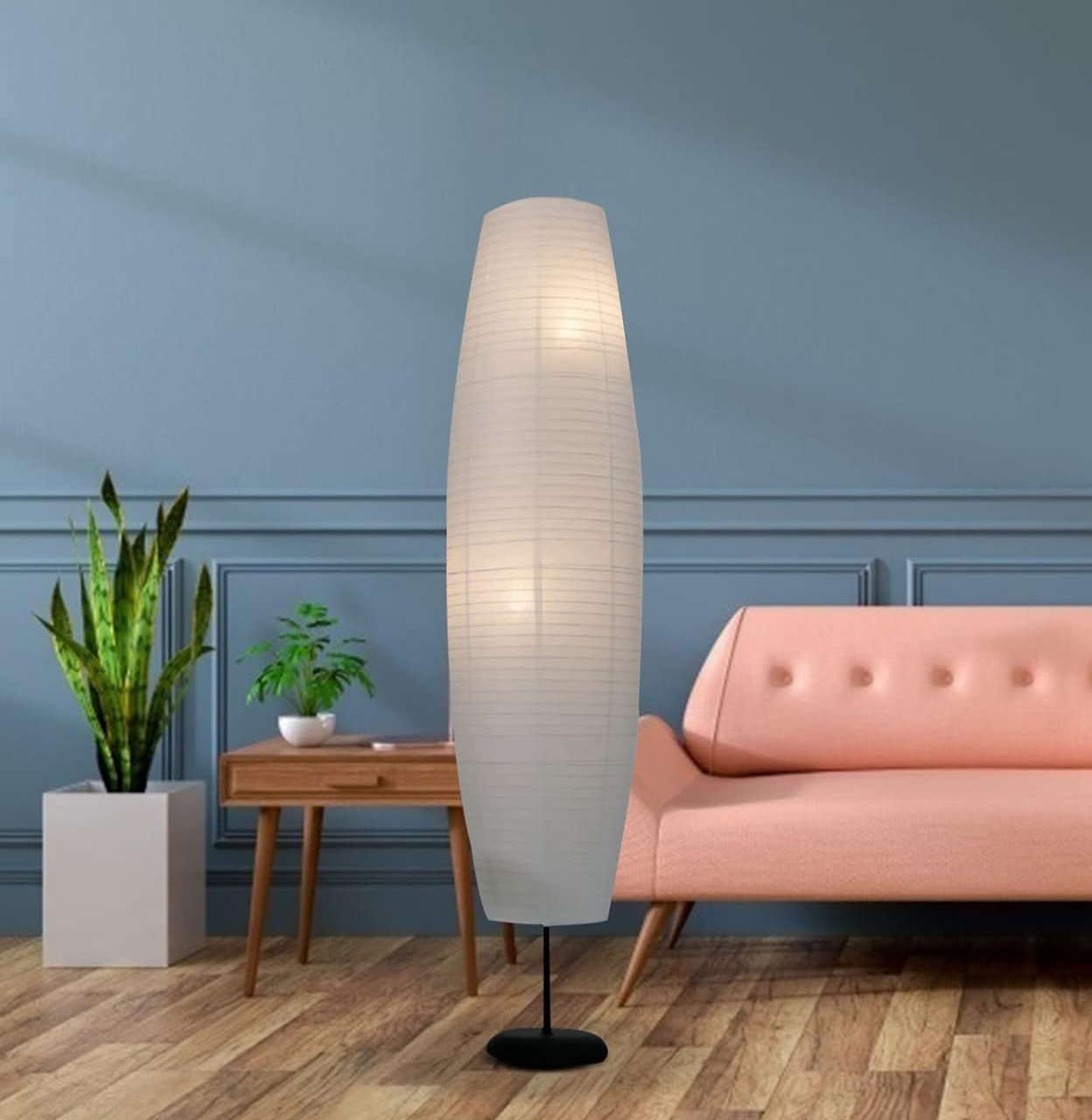 Wrought Studio™ Shade Rice Paper Floor Lamp Cover Standing Corner Lamp ...