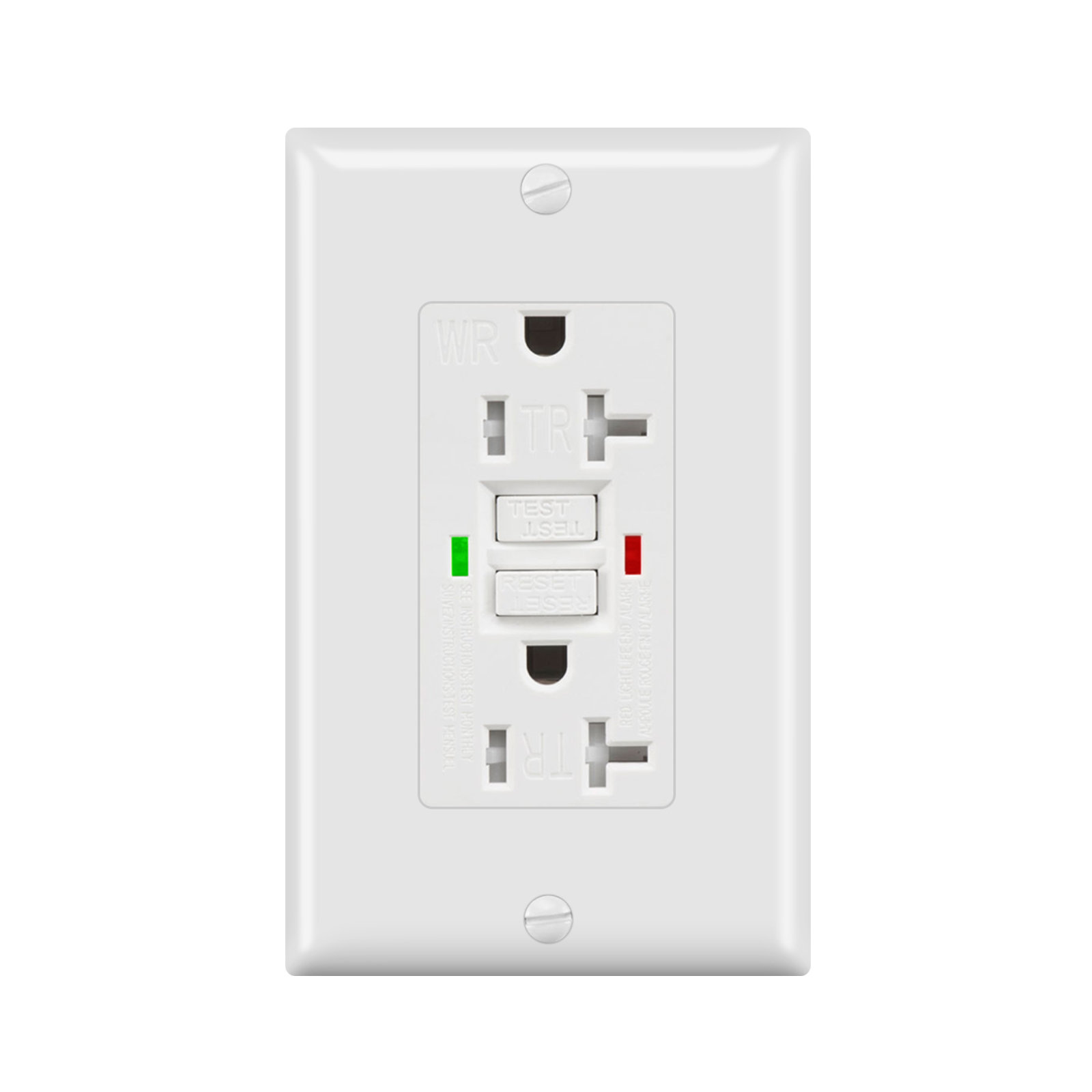 MW LIGHTING 5 PK Outlets (Include Wall Plate) Non-Tamper-Resistant GFI ...