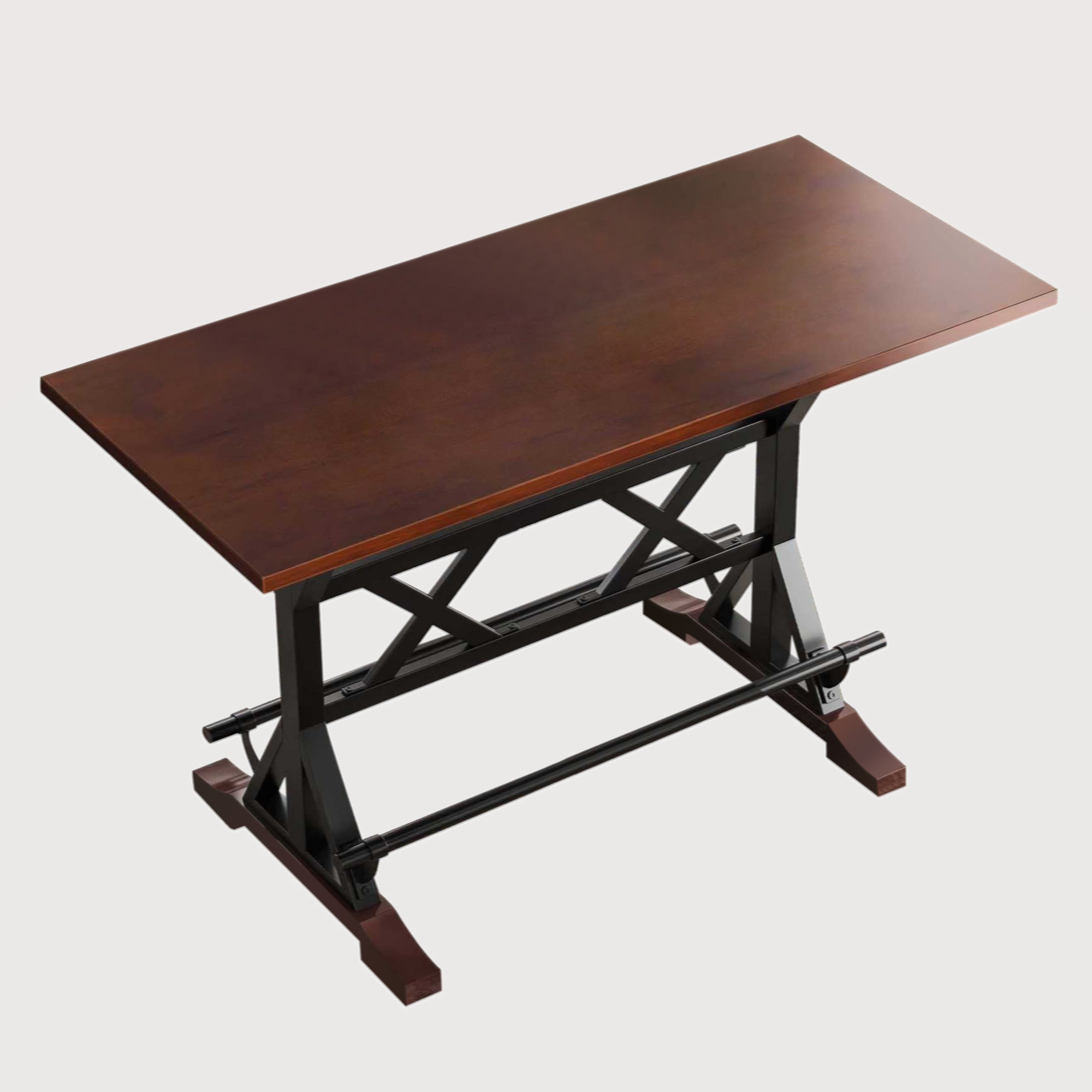 Williston Forge Table de bar en bois massif, table de pub rustique ...