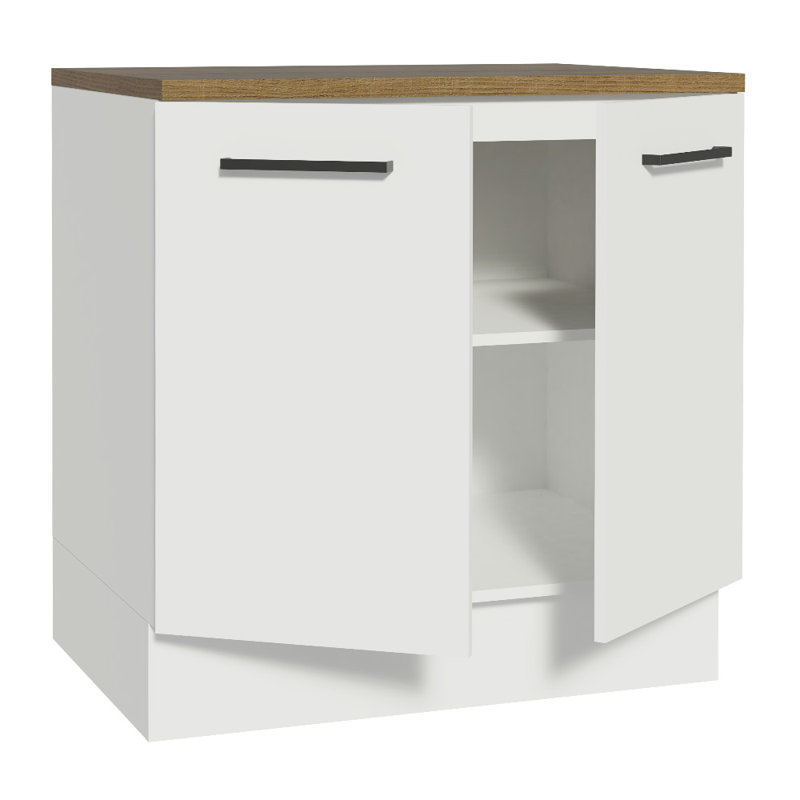 Latitude Run® Hazel Kitchen Base Storage Cabinet with 2 Doors and ...