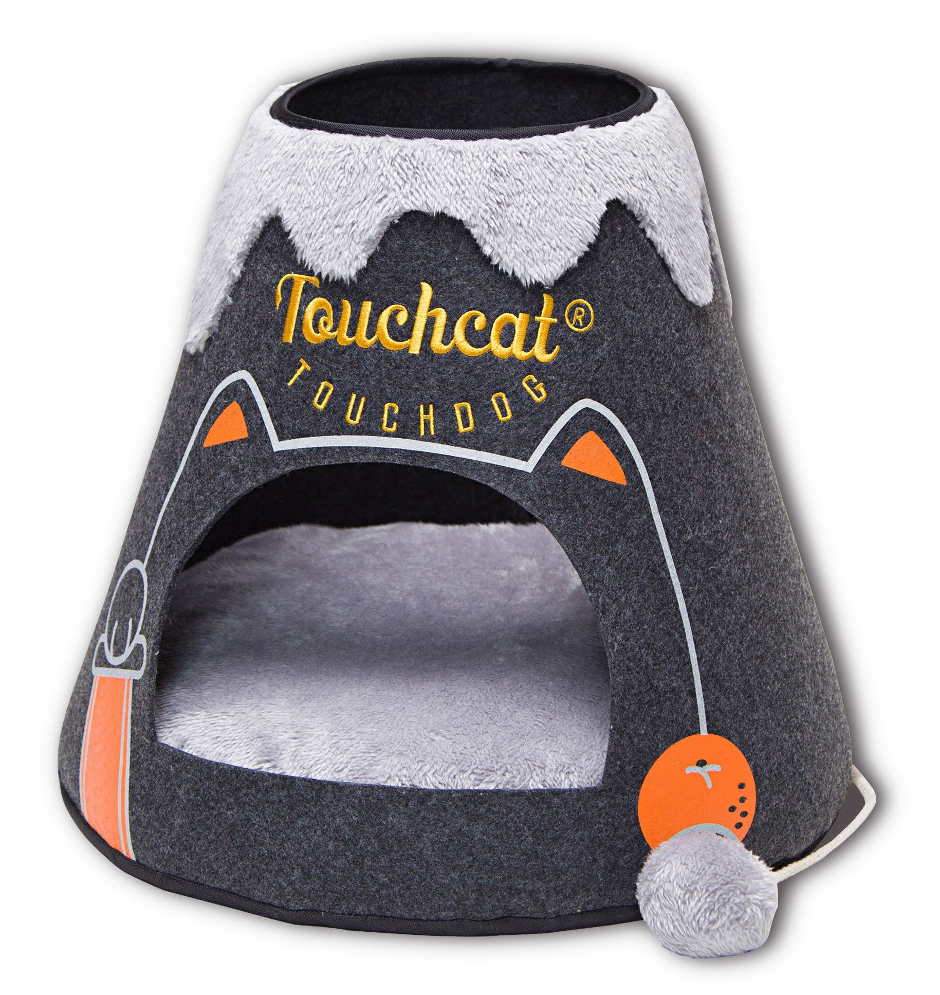 Pet Life Touchcat Molten Lava Designer Triangular Cat Pet Kitty Bed ...