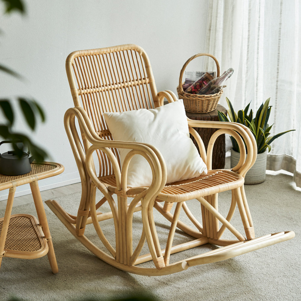 ChairVogue Home Lazy Casual Rattan Rocking Chair Rocking Chair | Wayfair
