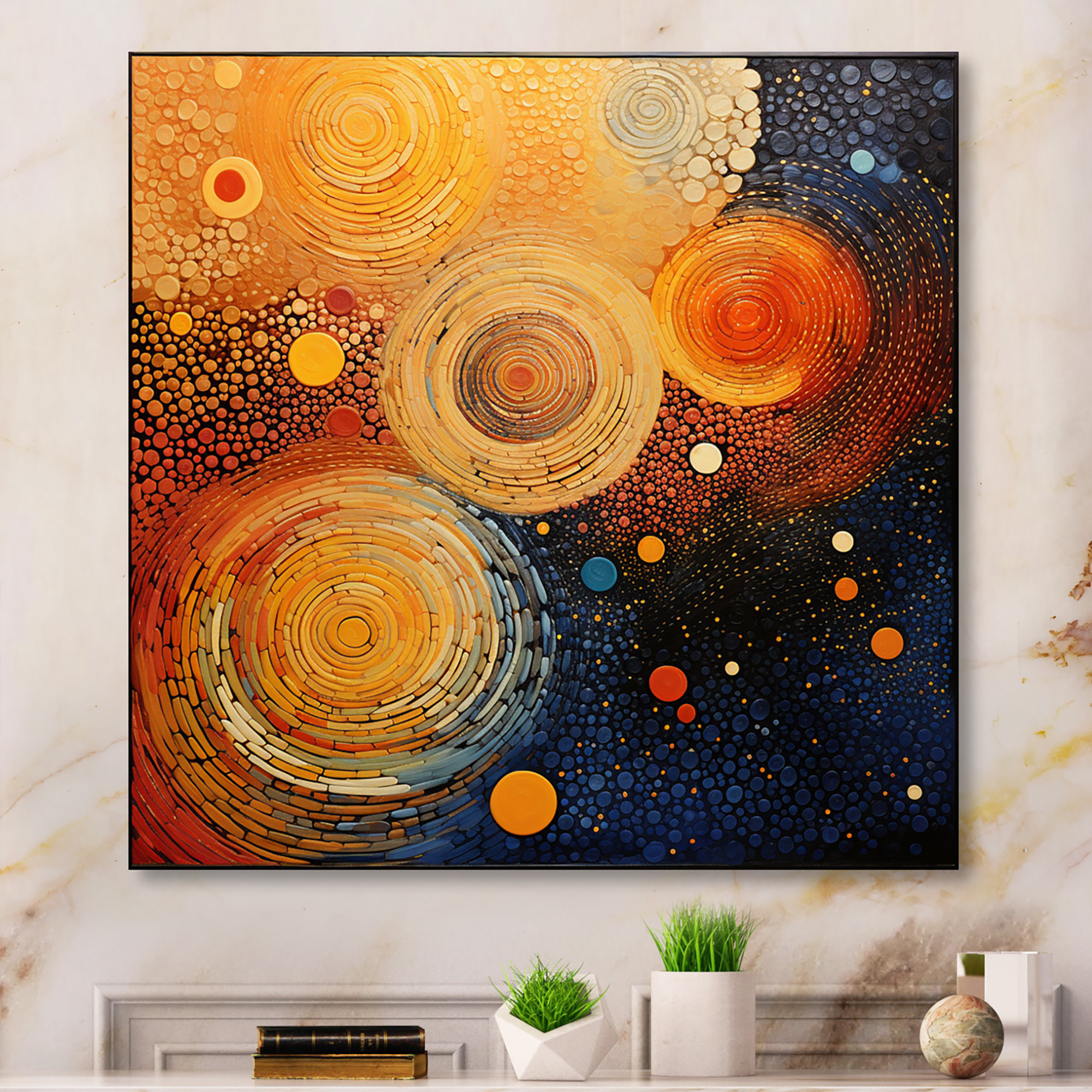 Wrought Studio™ Fiery Fusion II - Unframed Print on Metal | Wayfair
