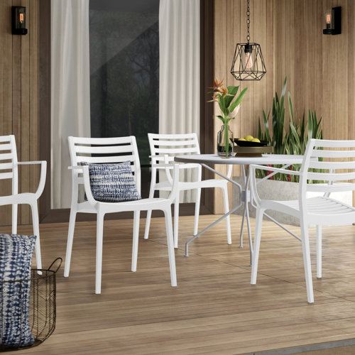 Wayfair | White Patio Dining Chairs You'll Love in 2024
