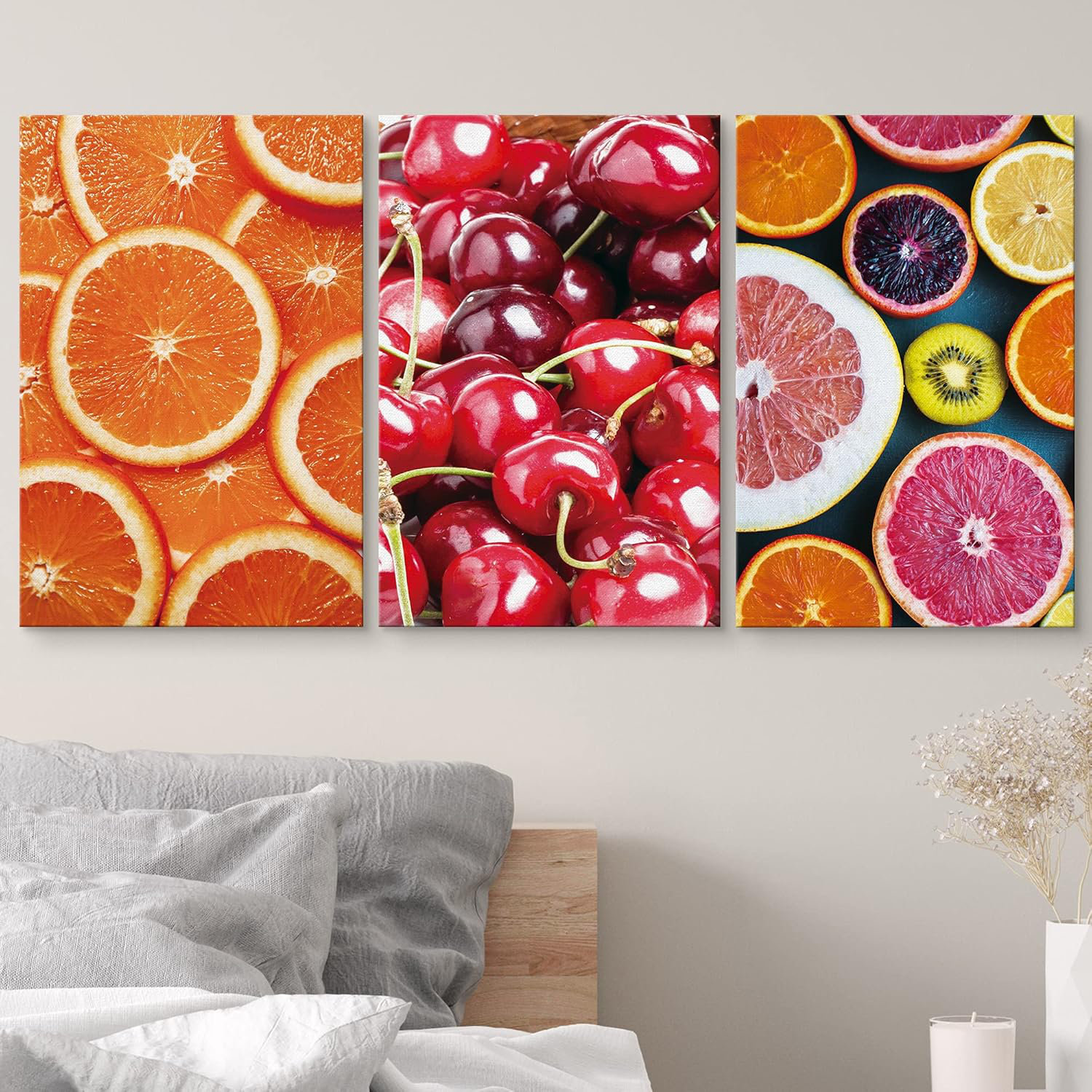 IDEA4WALL Cherry, Orange & Grapefruit Display Food Fruit Photography ...
