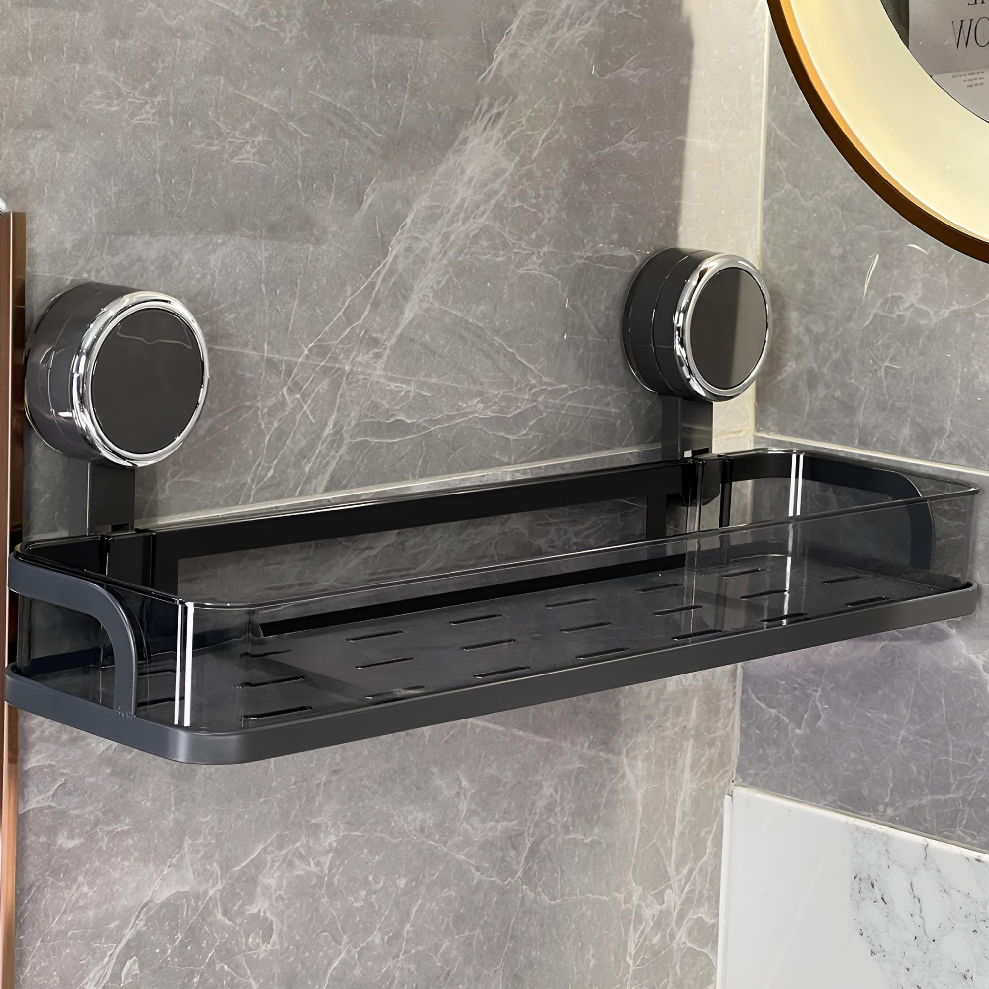 Rebrilliant Non Perforated Suction Cup Storage Rack, Bathroom Wall ...