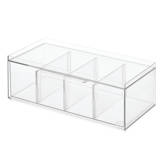 Prep & Savour Plaxiglass Clear Acrylic 3 Compartment Toppings Bin 15.5 ...